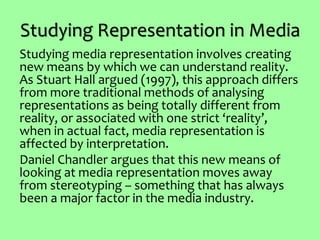 Representation in Media | PPTX
