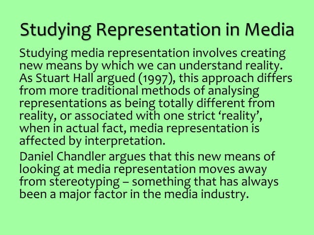 Representation in Media | PPTX