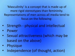 Representation in the media gender | PPTX