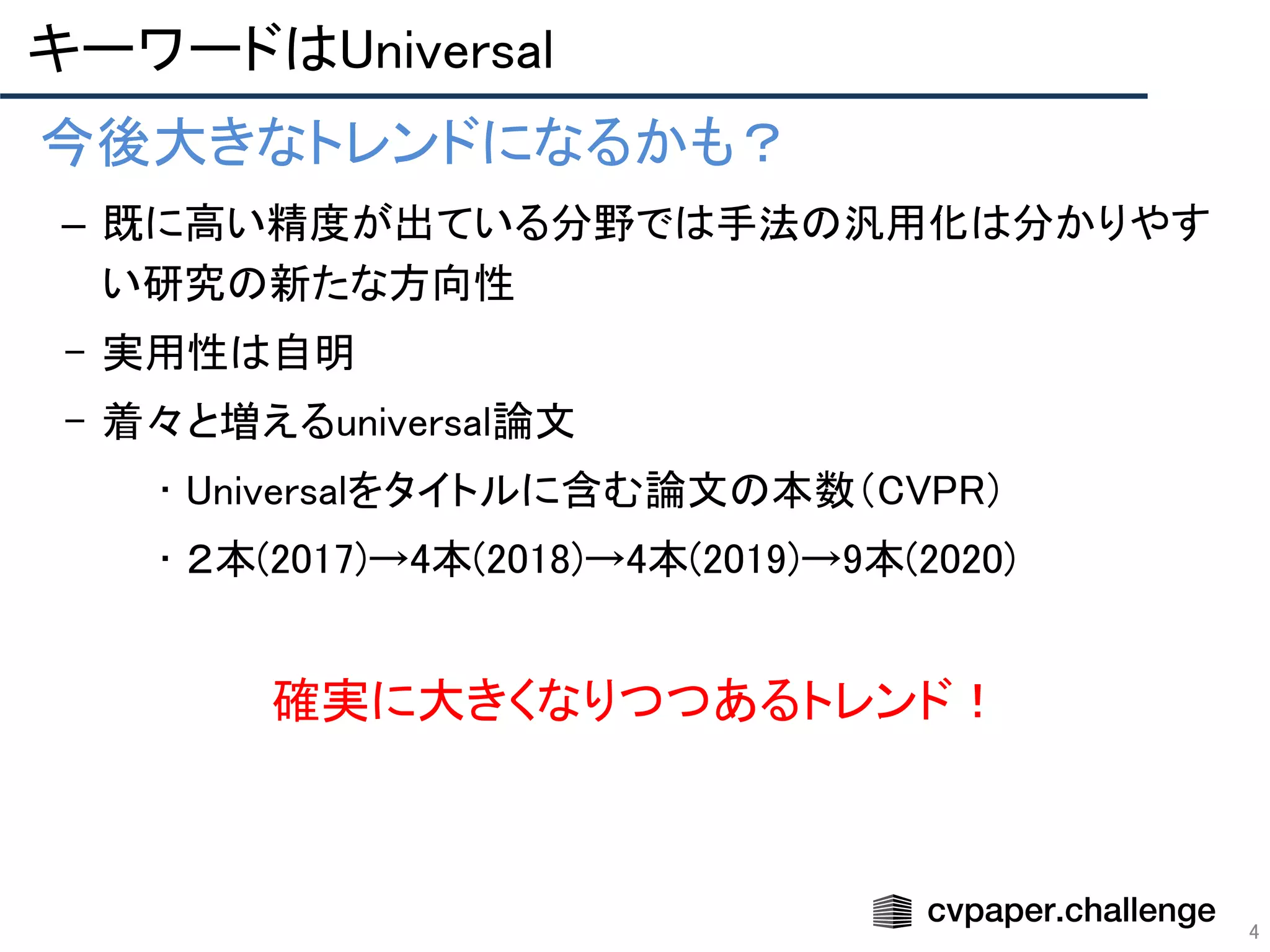 【CVPR 2020 メタサーベイ】Representation Learning | PPT