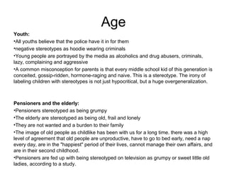 Representation of Age | PPT