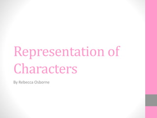 Representation of characters (1) | PPT