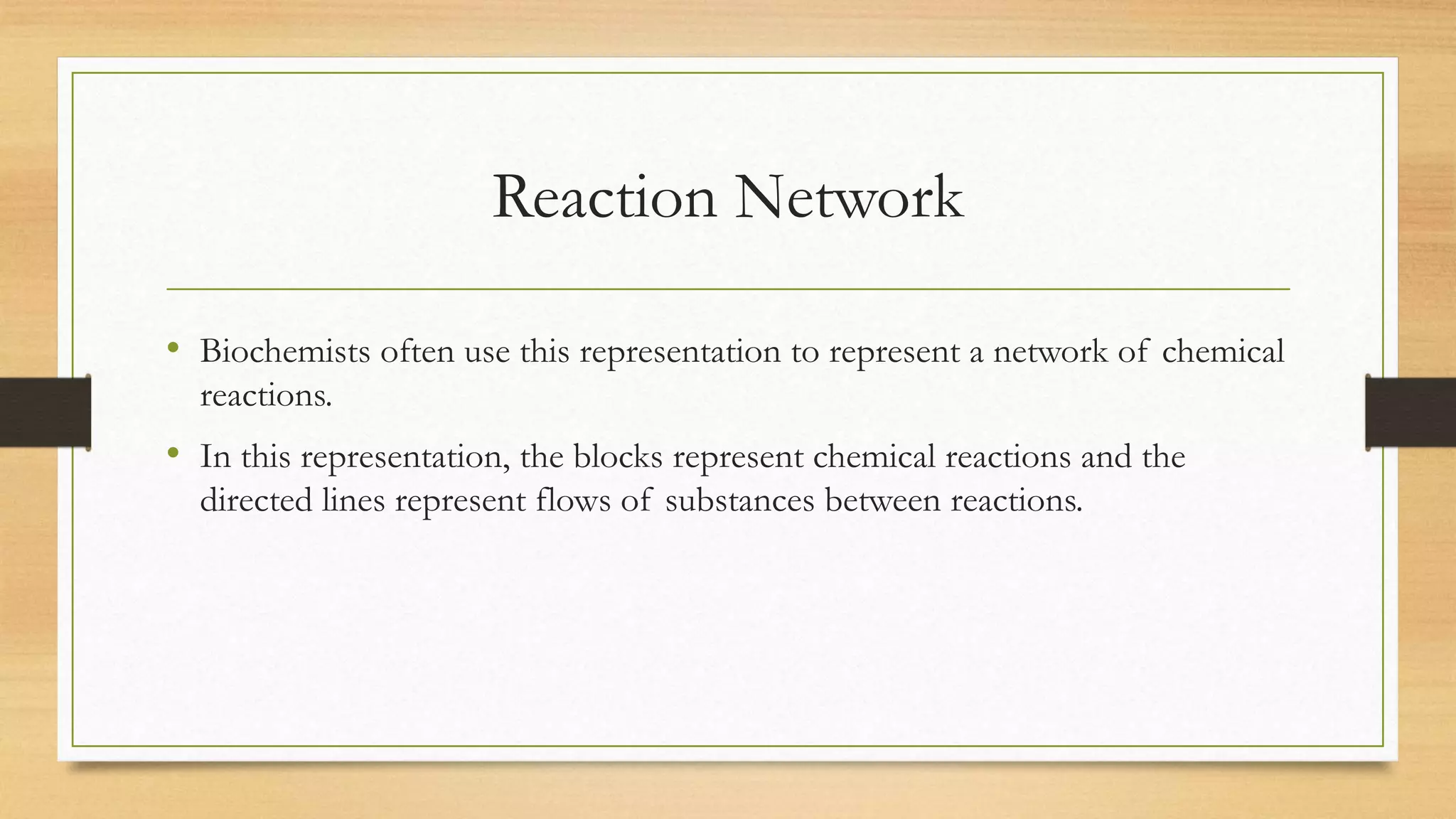 systems biology- Representation of chemical reaction networks | PPT