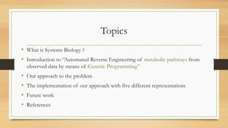 systems biology- Representation of chemical reaction networks | PPT