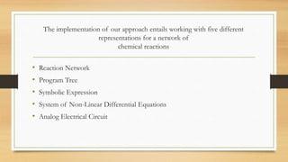systems biology- Representation of chemical reaction networks | PPT