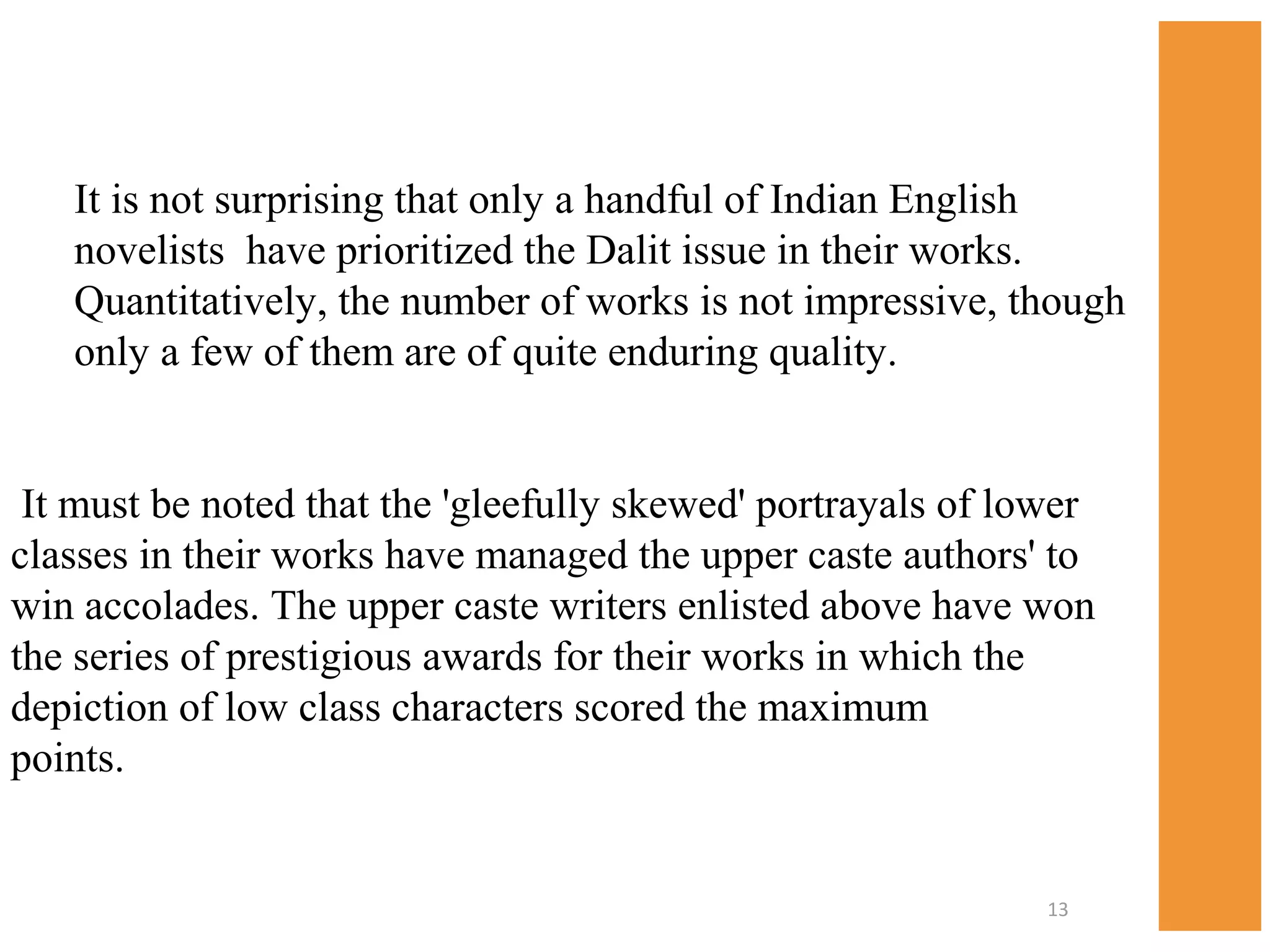 Representation of dalit in indian english literature society | PPT