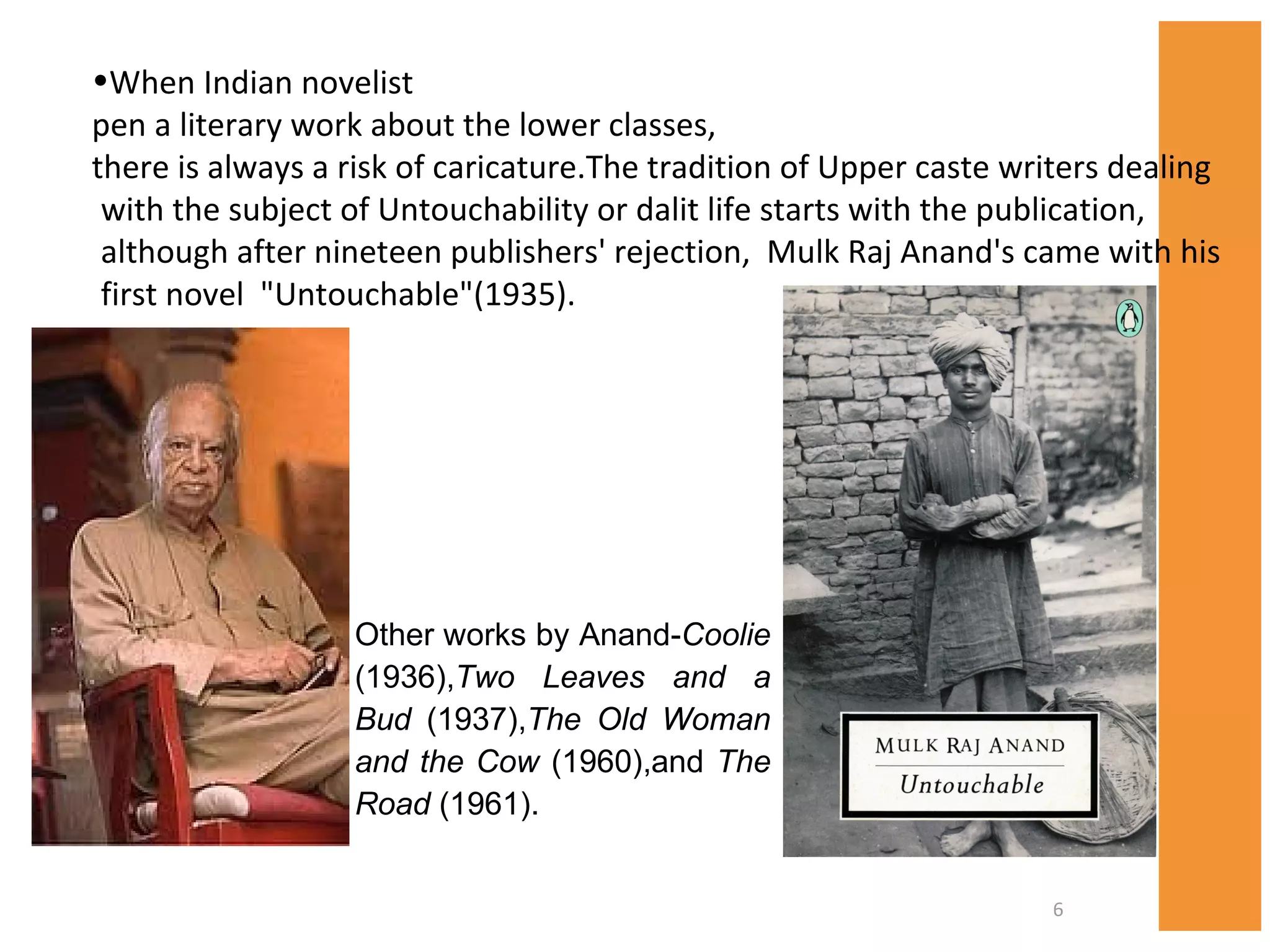 Representation of dalit in indian english literature society | PPT