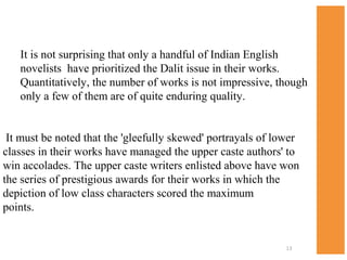 Representation of dalit in indian english literature society | PPT