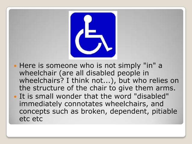 Representation of disability | PPT