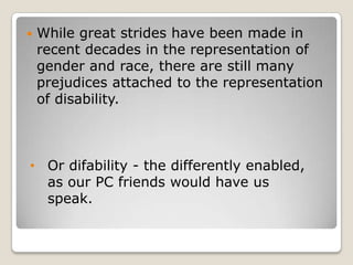 Representation of disability | PPT
