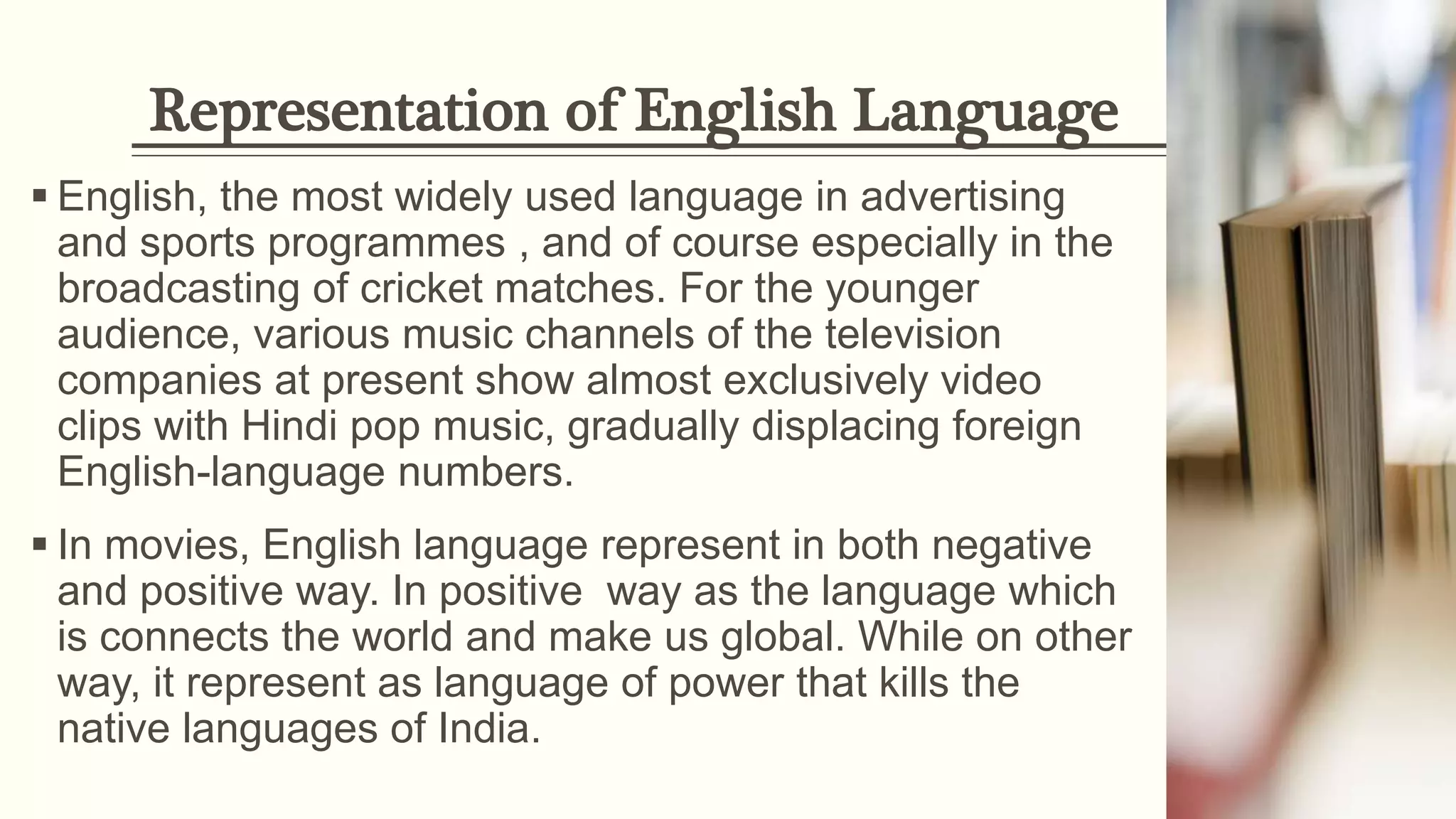 Representation of english language in movies | PPT