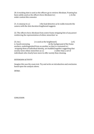 Representation of Ethnicity Worksheet | PDF