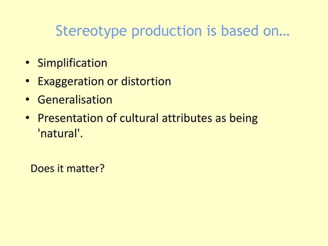 Representation of gender and stereotypes | PPTX