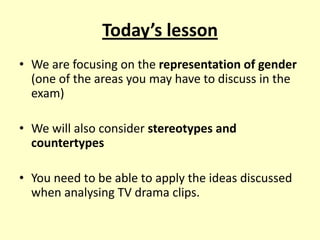 Representation of gender and stereotypes | PPTX