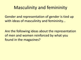 Representation of gender and stereotypes | PPTX