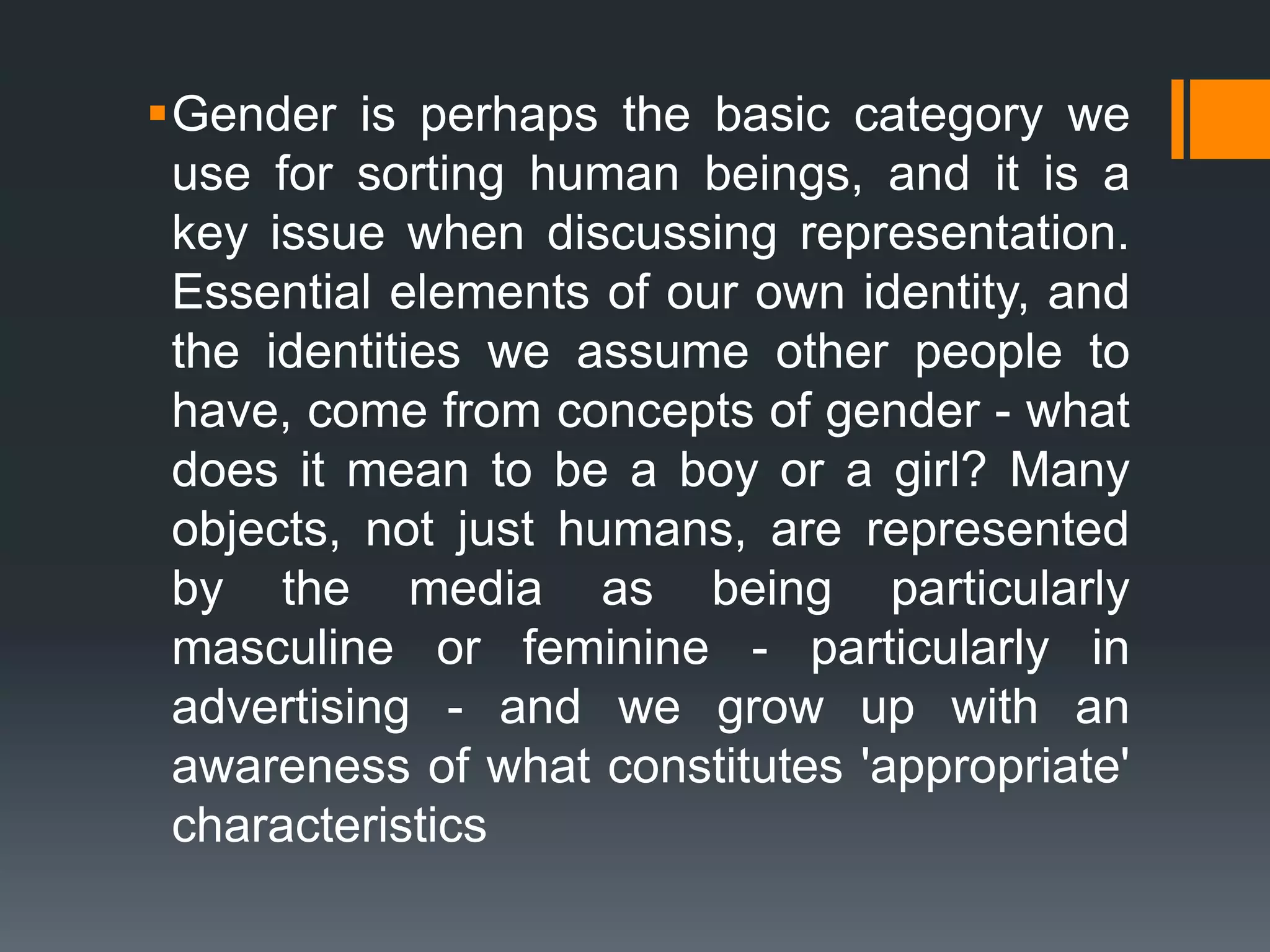 Representation of gender in media | PPT