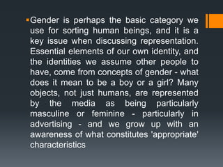 Representation of gender in media | PPT