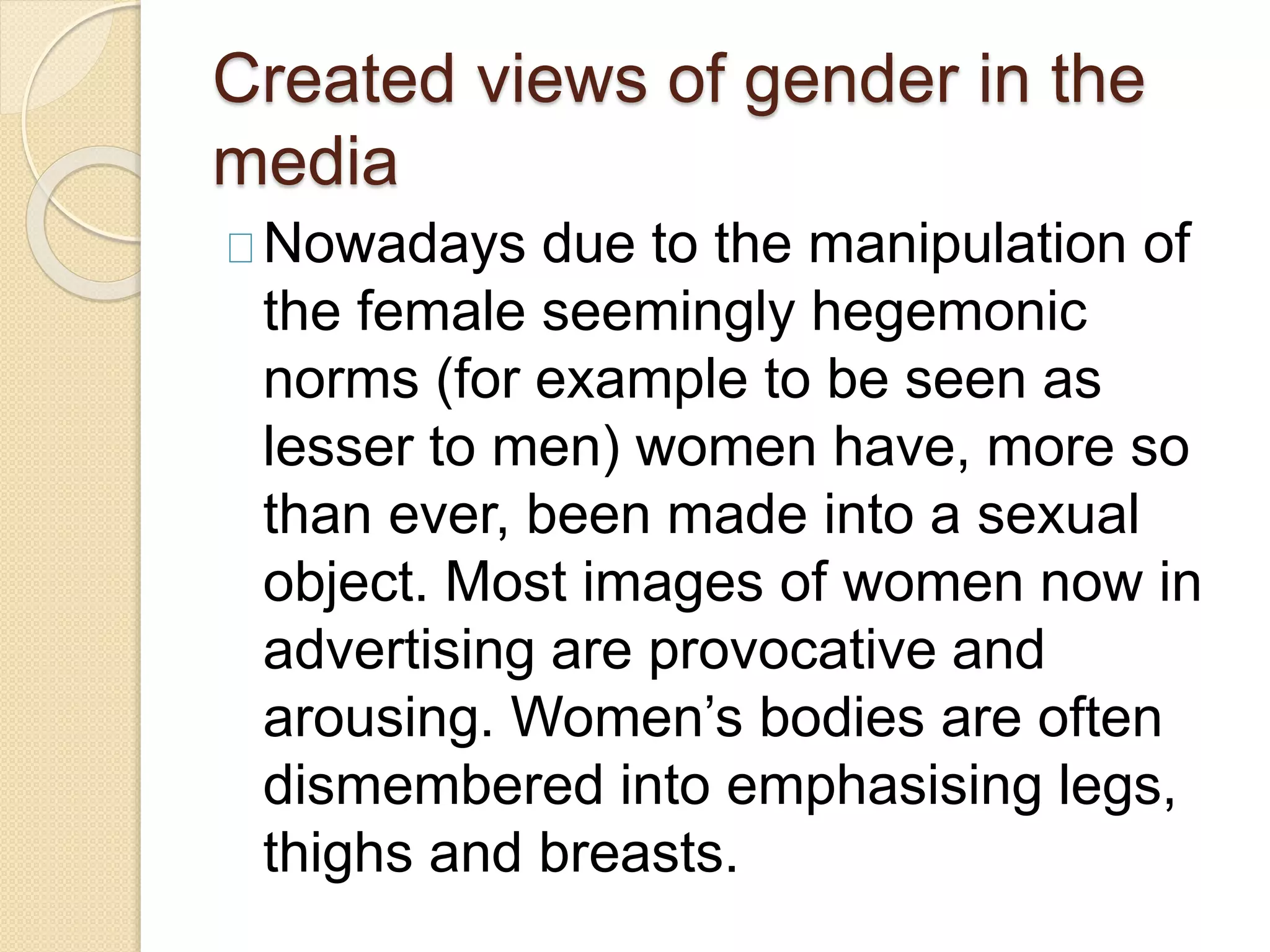 Representation of gender in media | PPTX