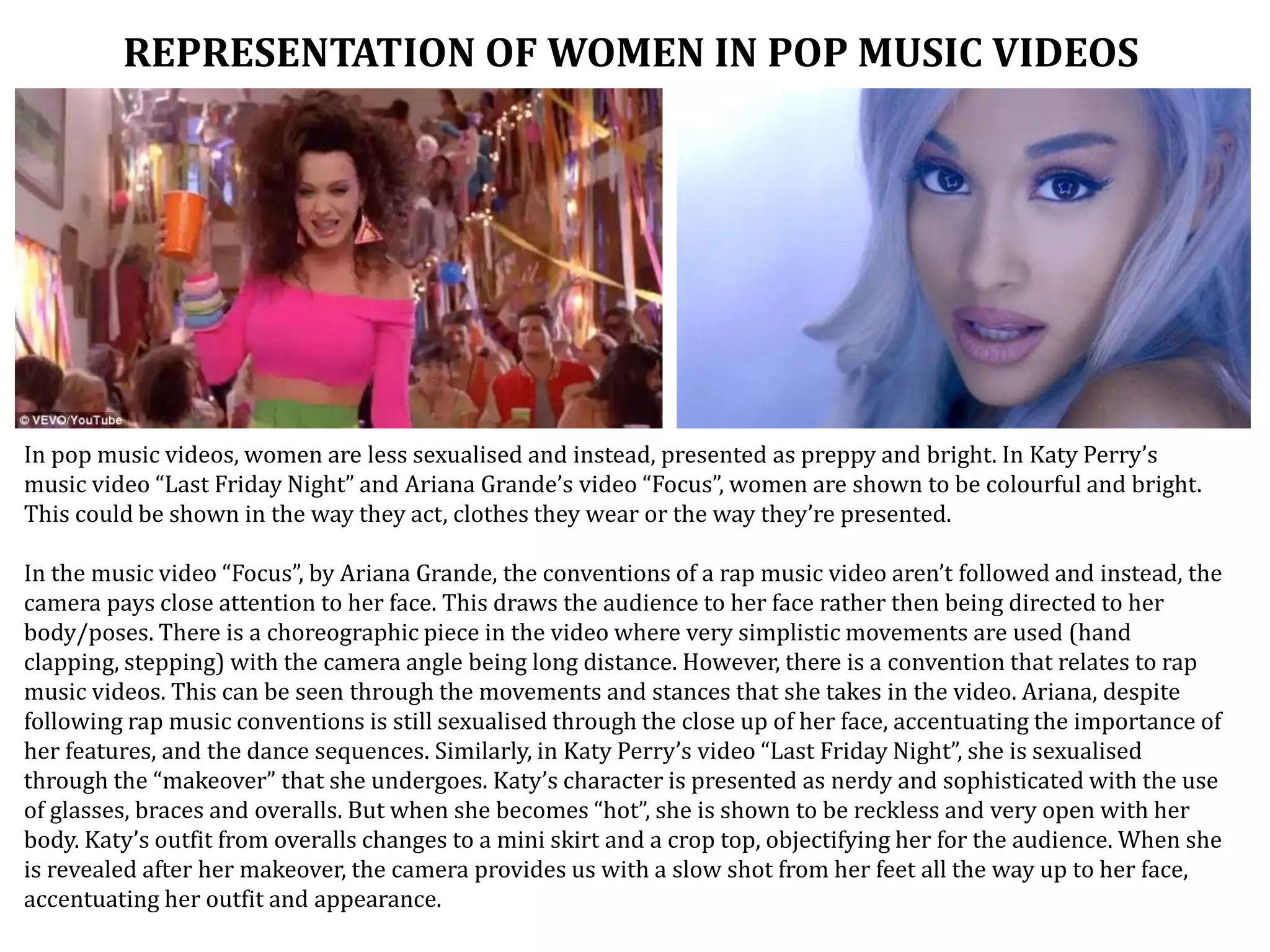 Representation of gender in music videos | PPTX