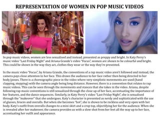 Representation of gender in music videos | PPTX