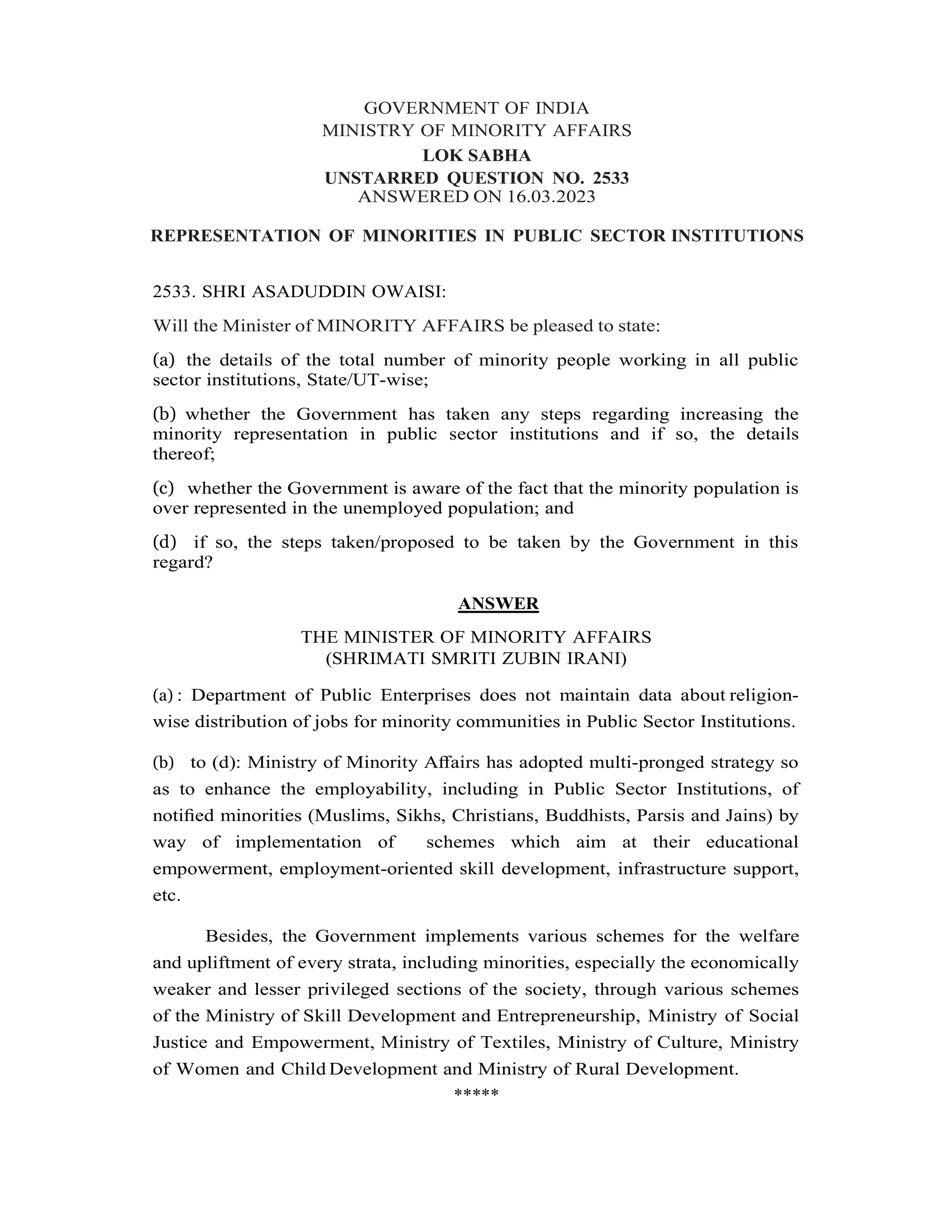 Representation of Minorities in Public Sector.pdf