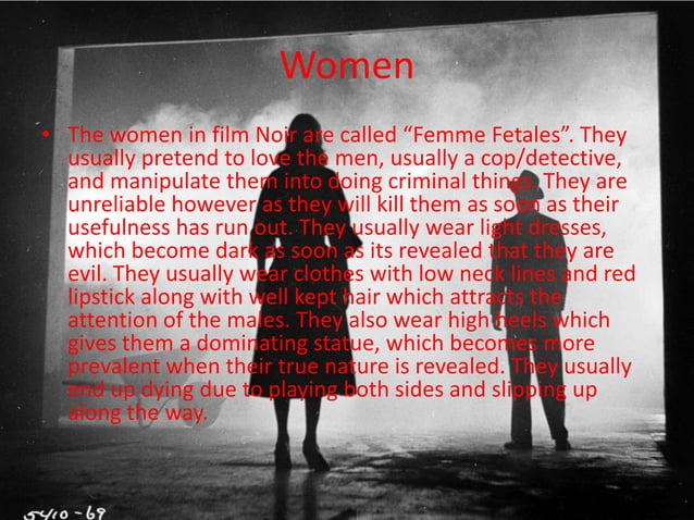 Representation of noir characters | PPT