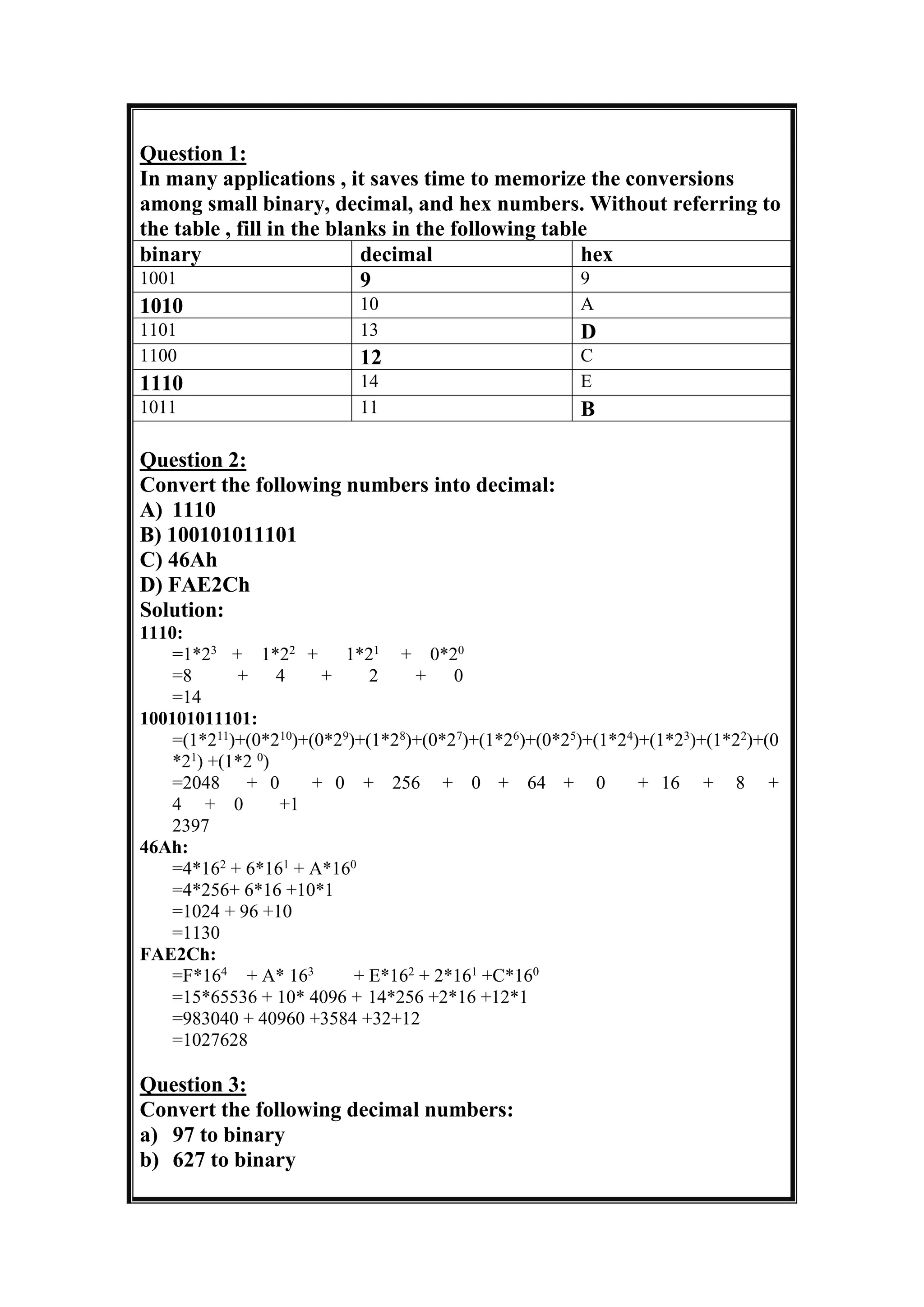 Representation of numbers and characters | PDF | Computing | Technology ...