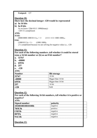 Representation of numbers and characters | PDF | Computing | Technology ...