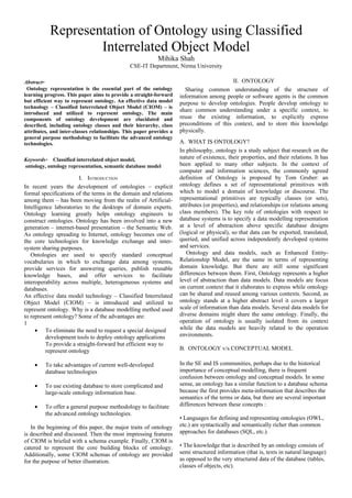 Representation of ontology by Classified Interrelated object model | PDF