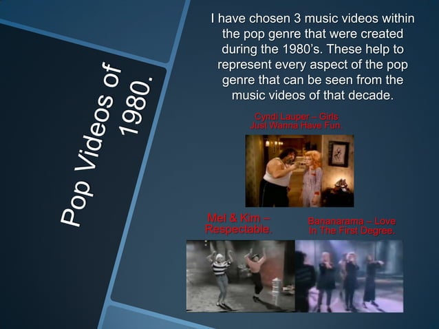 Representation of Pop Genre | PPT Representation of Pop Genre | PPT