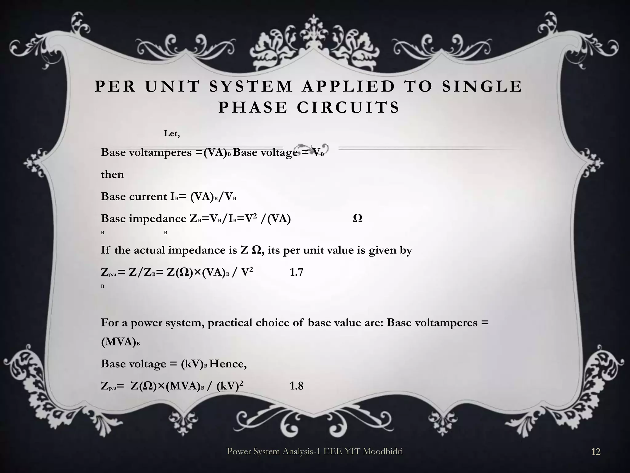 Representation of power system components | PPTX