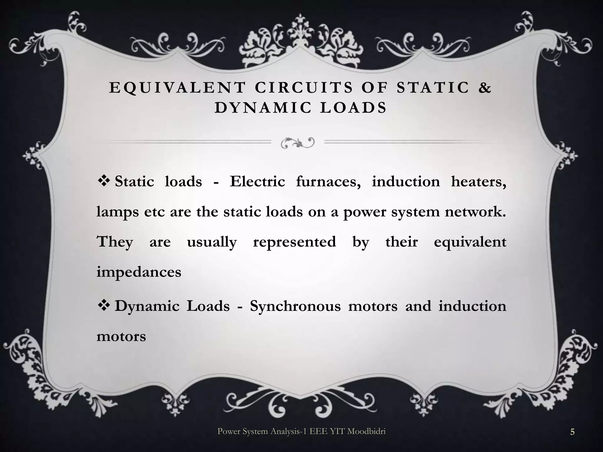 Representation of power system components | PPTX