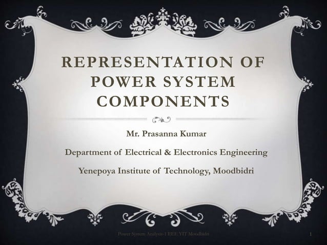 Representation of power system components | PPTX | Computer Networking ...