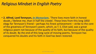 Representation of religious mindset in english poetry | PPTX
