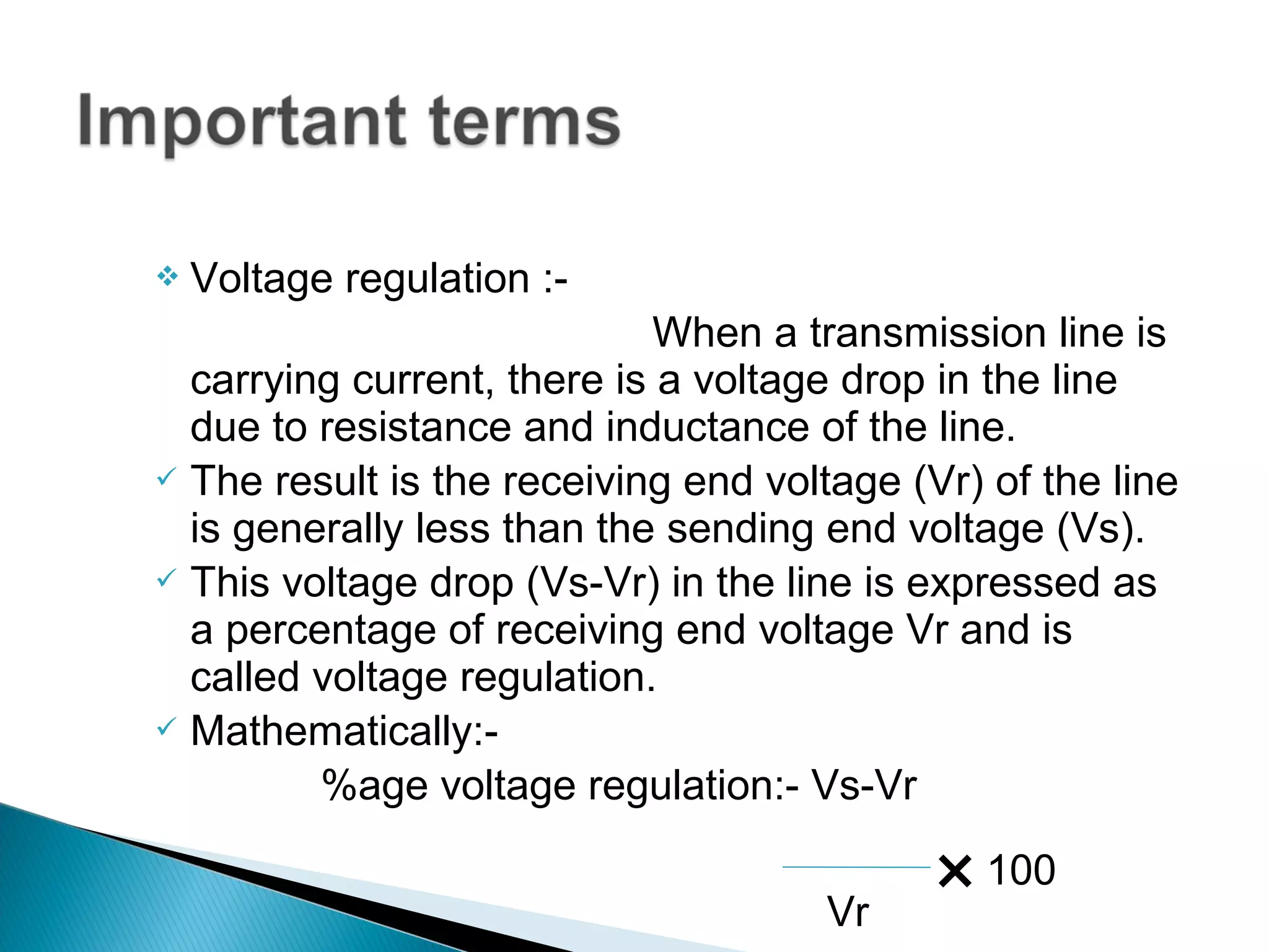 Representation of short & medium transmission lines | PPT