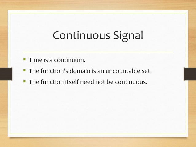 Representation of signals | PPTX