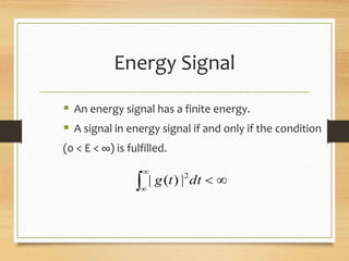 Representation of signals | PPTX