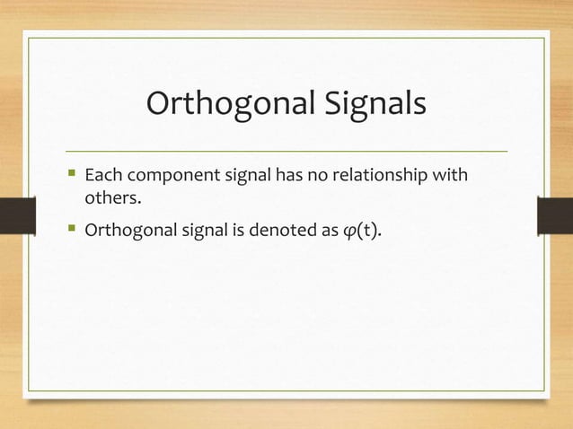 Representation of signals | PPTX