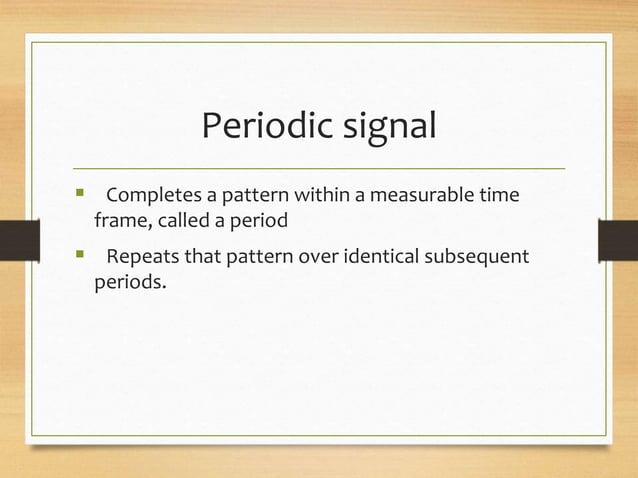 Representation of signals | PPTX