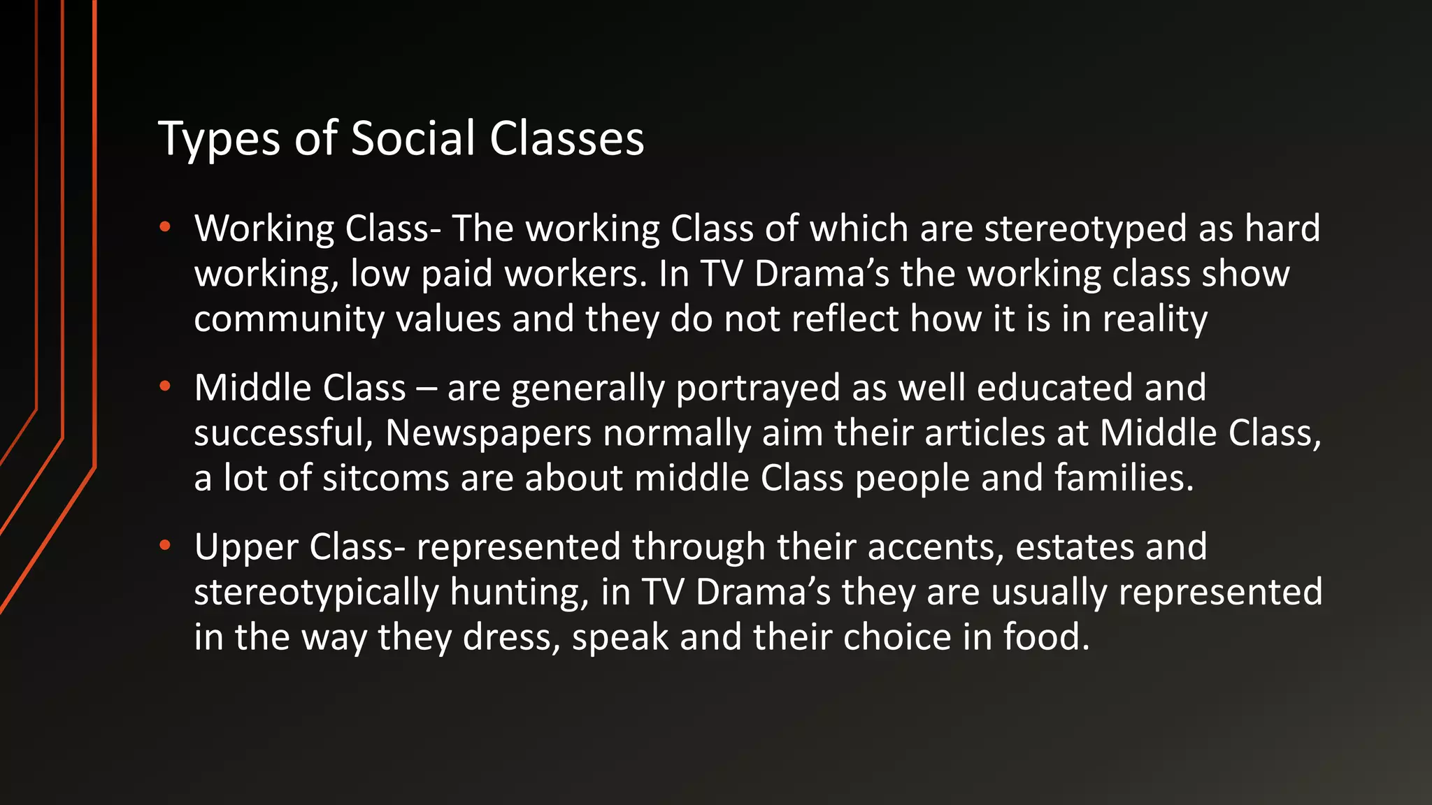 Representation of social classes | PPTX