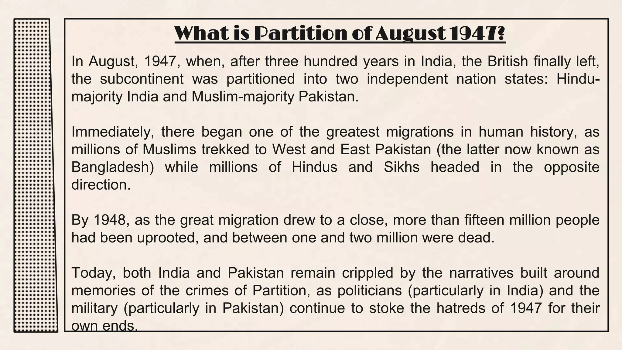 Representation of the Horror of Partition in cinema.pptx