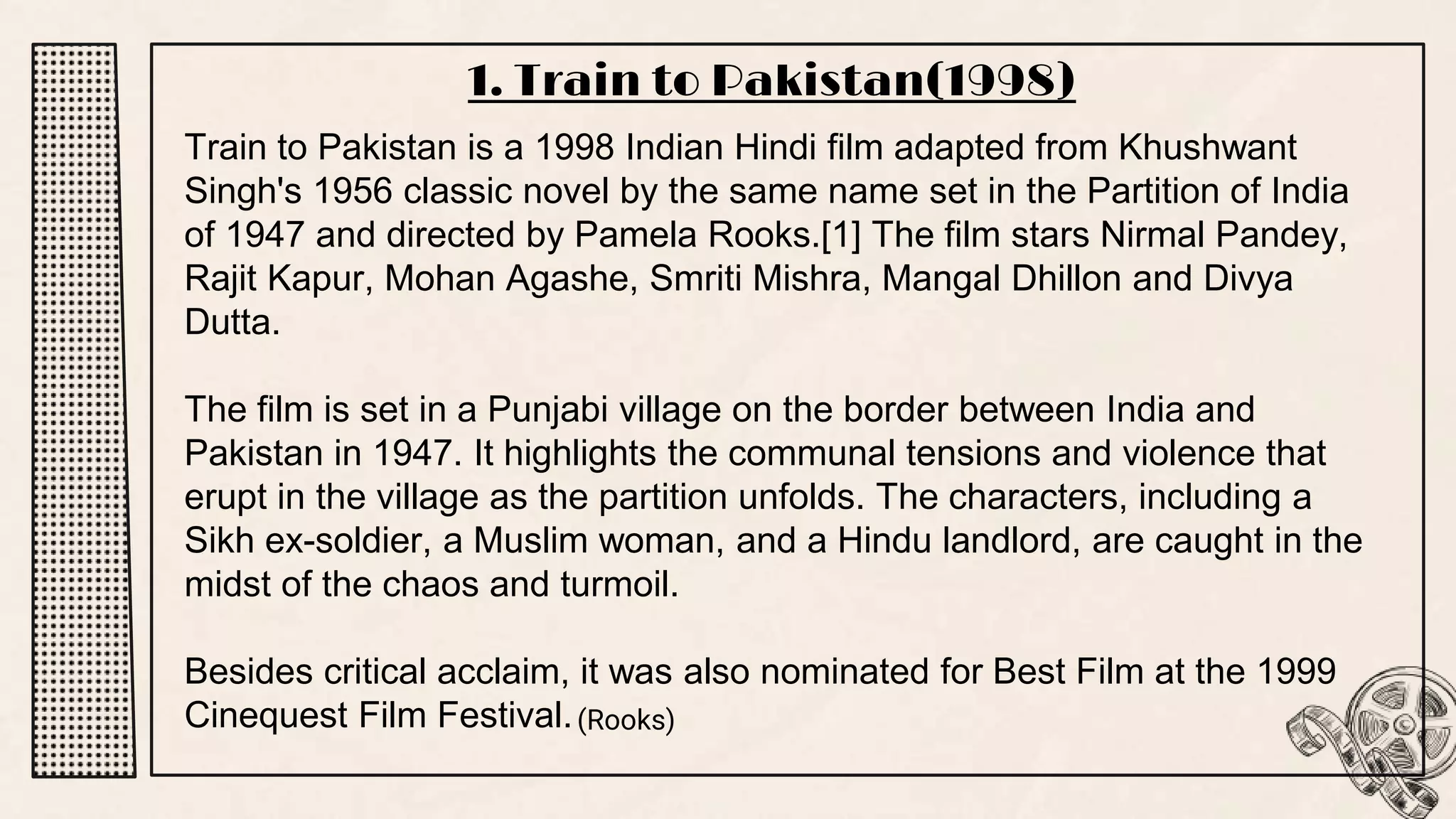 Representation of the Horror of Partition in cinema.pptx
