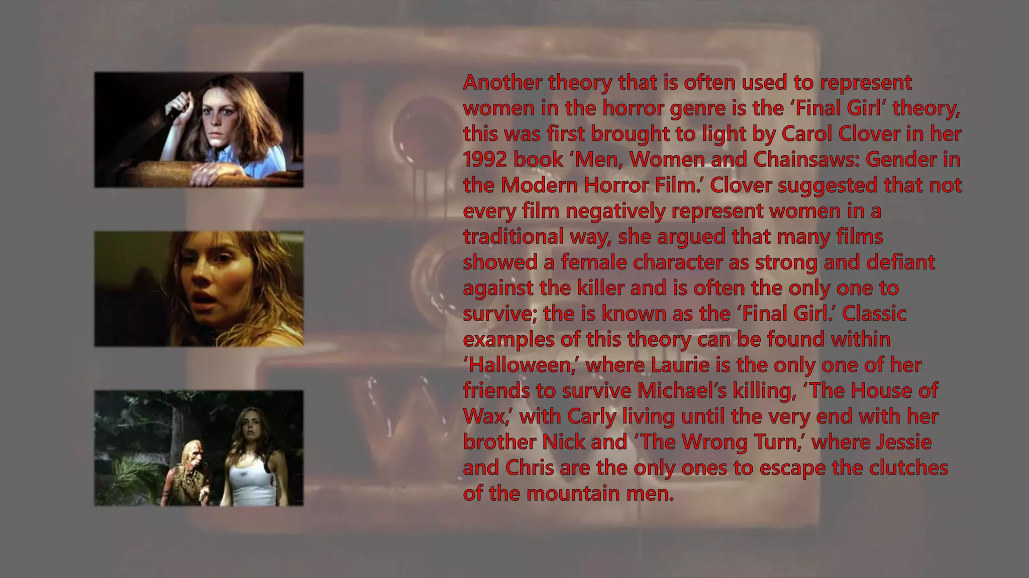 The Representation of Women in Horror | PPT