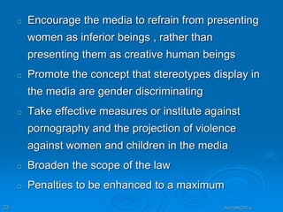 Representation of women in electronic media | PPTX