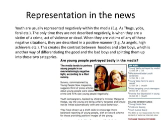 Representation of youth in media | PPTX