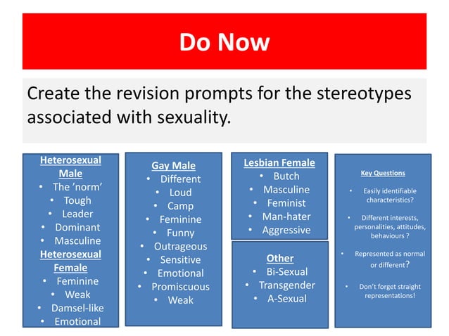 Representation Revision: Sexuality | PPT