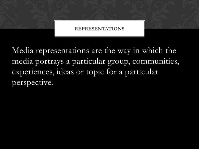 Representations and stereotypes | PPTX | Family and Relationships