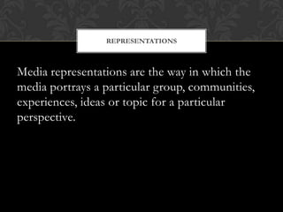 Representations and stereotypes | PPTX