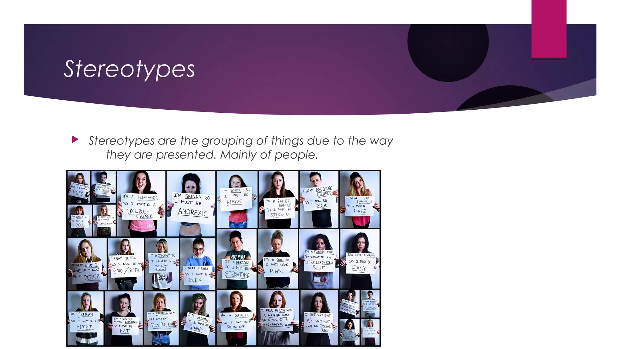 Representations an stereotypes | PPT