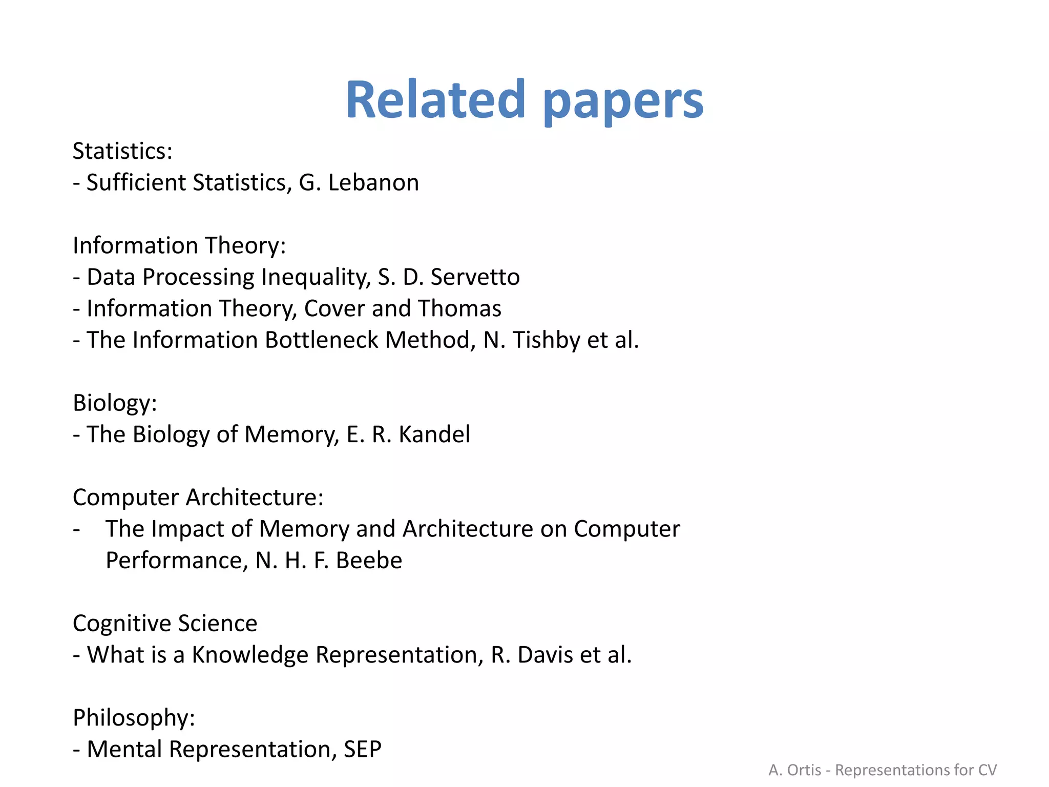 Representations in Computer Vision | PPT